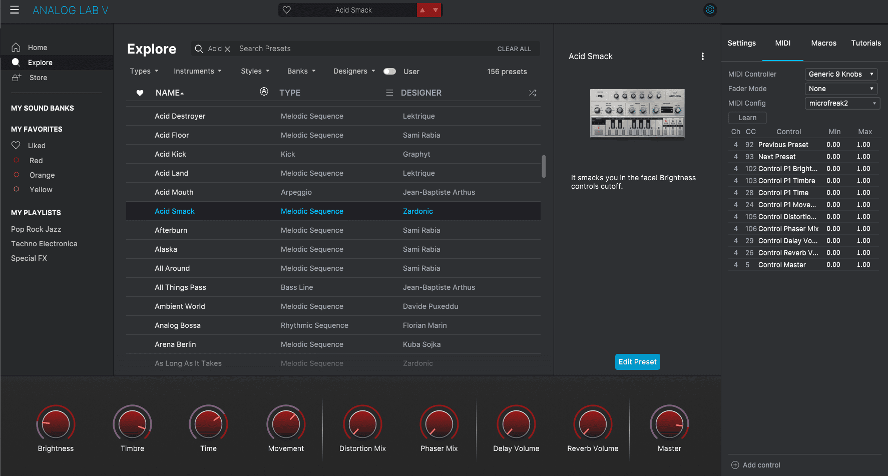 Microfreak MIDI Controller for Analog Lab – DAWless
