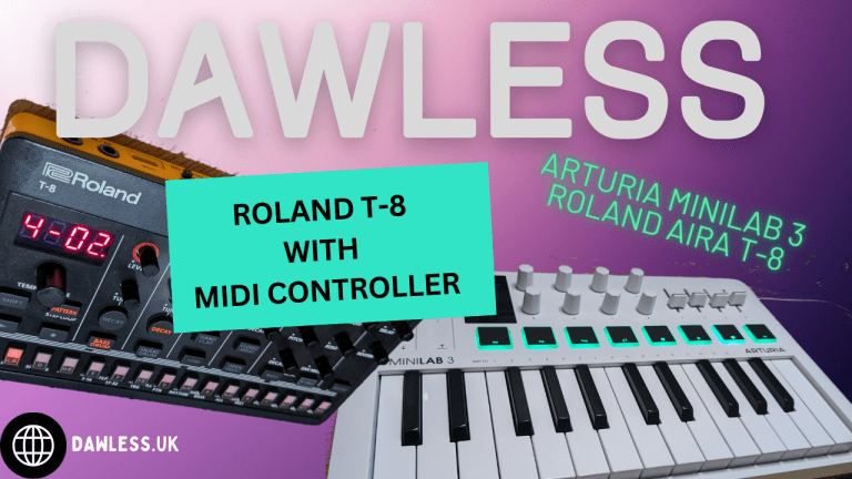 Roland T-8 with a MIDI Controller – DAWless
